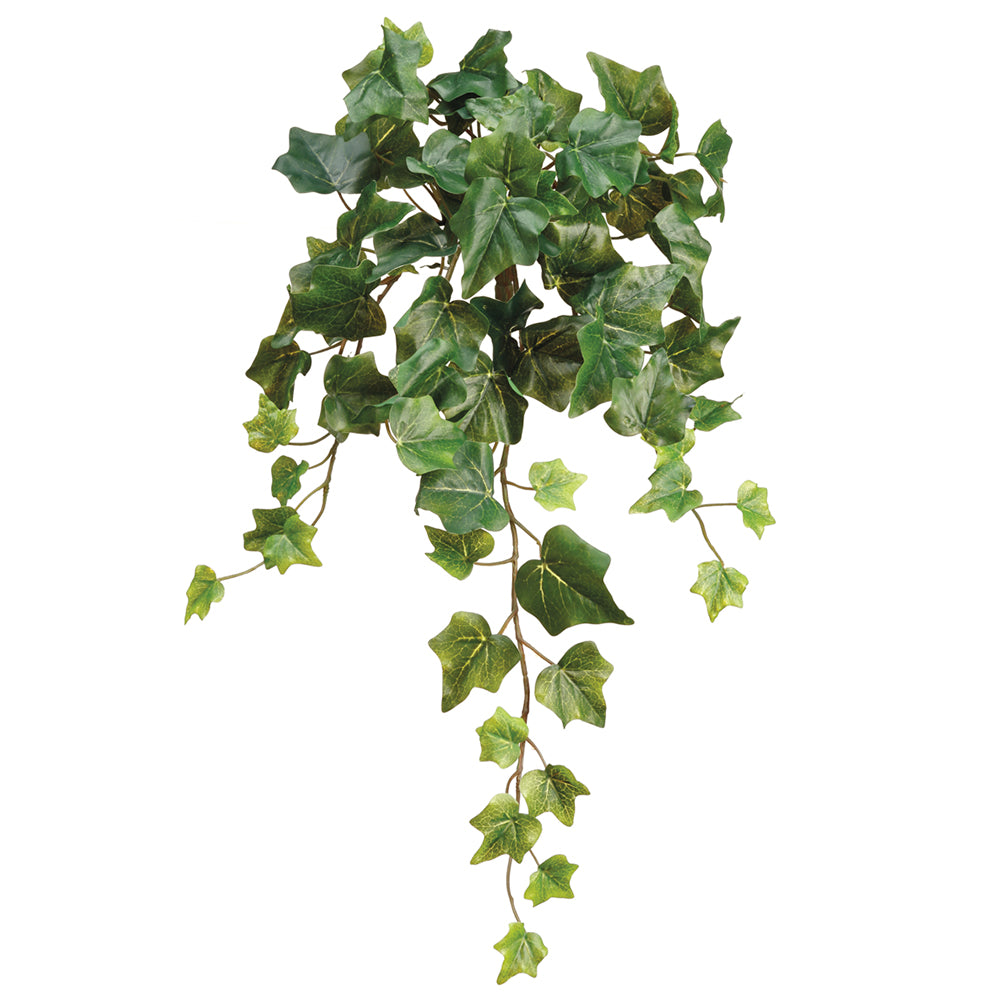 22" One-Piece Construction Ivy Silk Hanging Plant -78 Leaves -Green ...