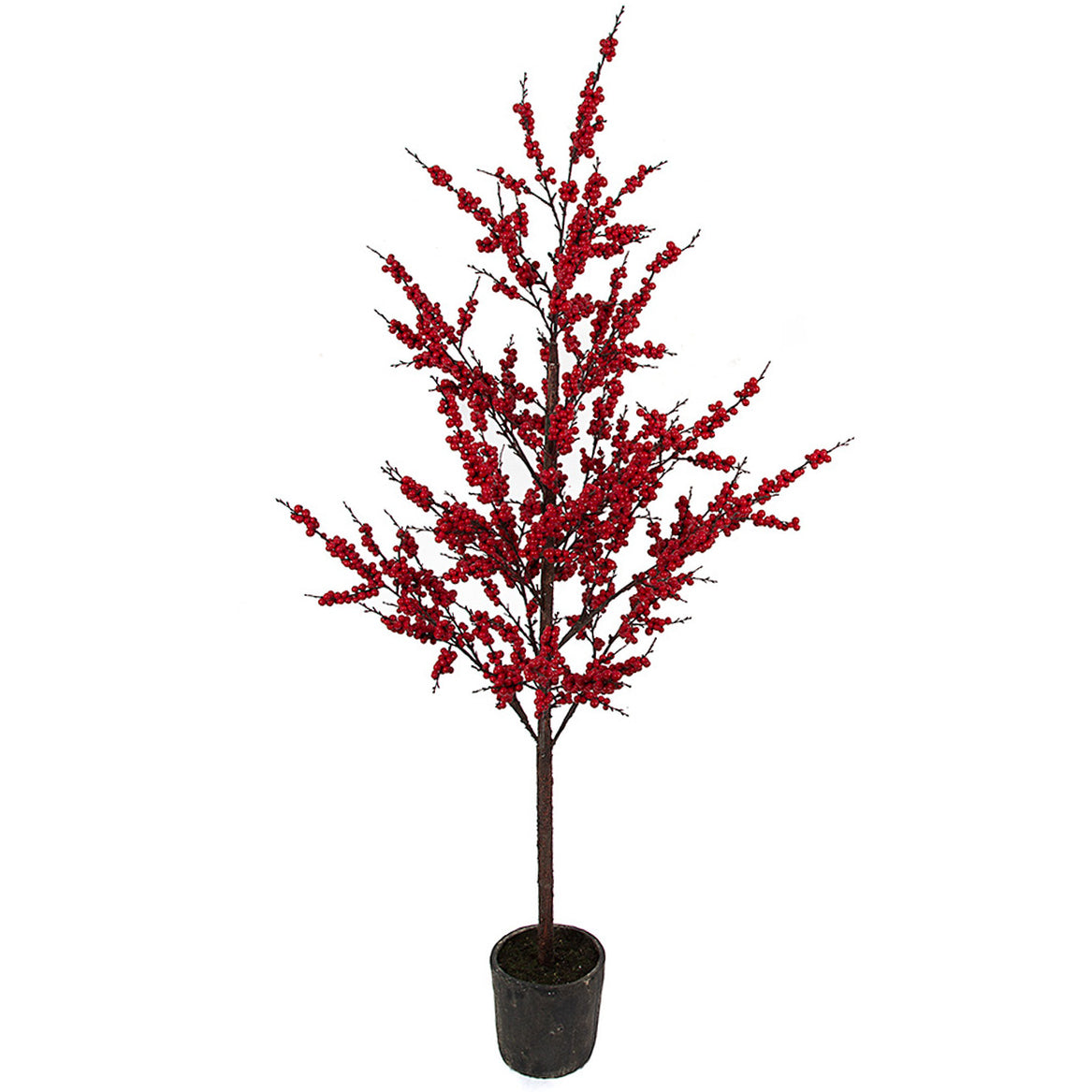 5'8" Artificial Winterberry Tree w/Pot -Red | SilksAreForever.com ...