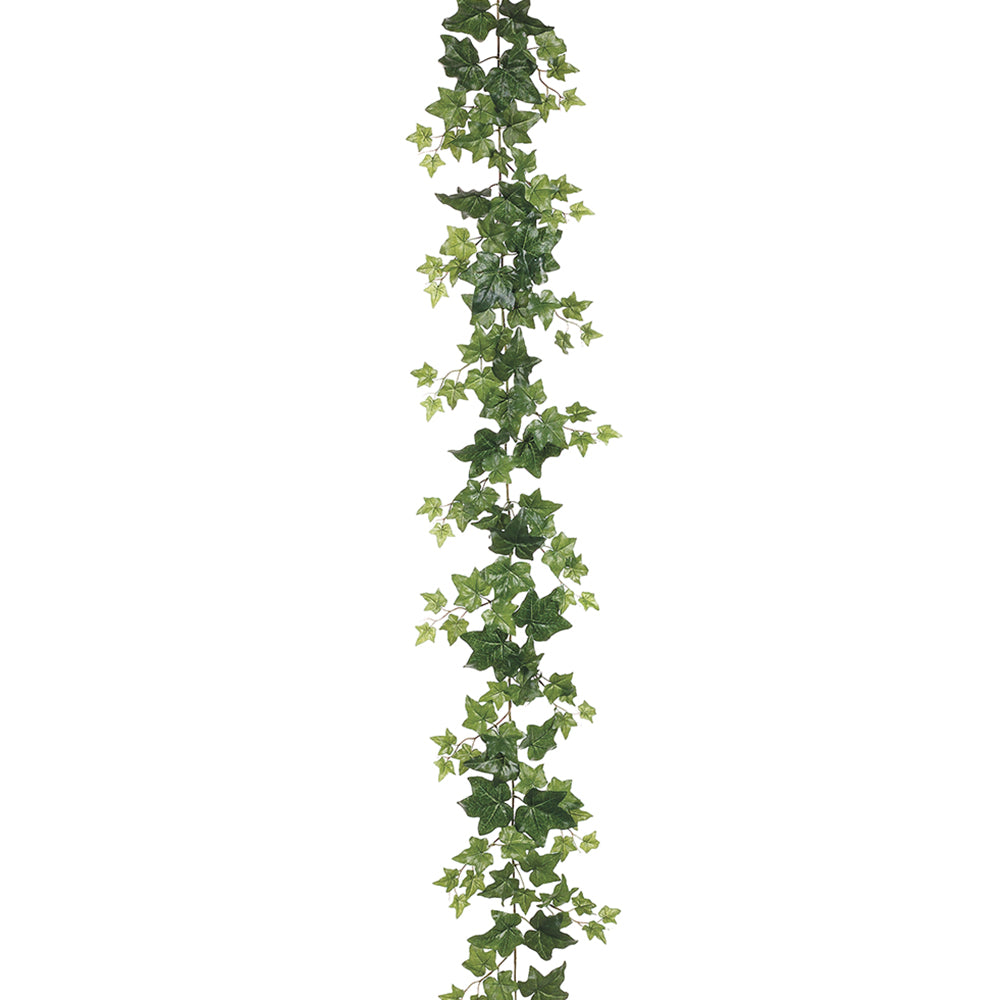 6' Puff Ivy Silk Garland -Green | Ivy Garland | SilksAreForever.com ...