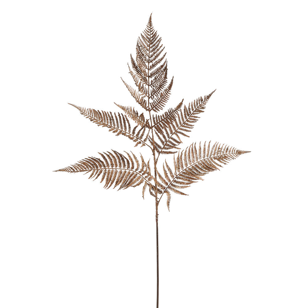 43" Artificial Fern Leaf Stem -Rust | Fern Stems — Silks Are Forever