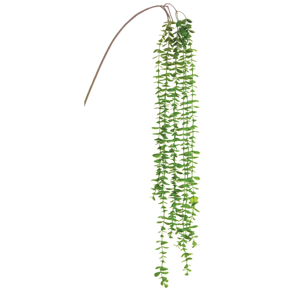 40" Hanging Silk Round Leaf Greenery Stem -Green — Silks Are Forever