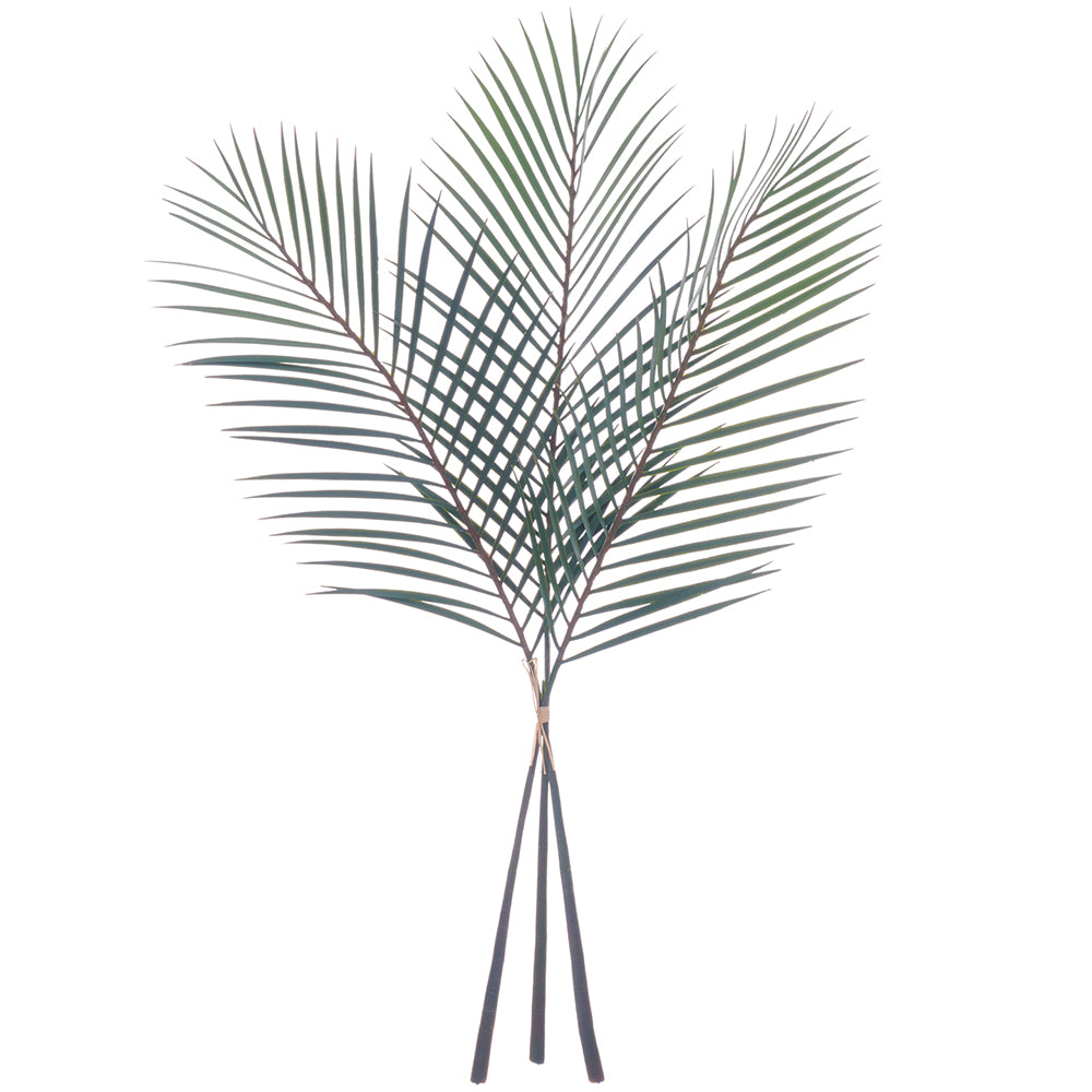 40" Silk Palm Leaf Stem Bundle -Green | Tropical & Leaf Stems — Silks ...