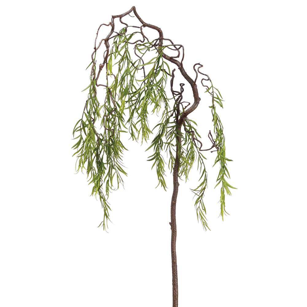 63" Silk Willow Branch Stem -Green | Tree Branch Stems — Silks Are Forever
