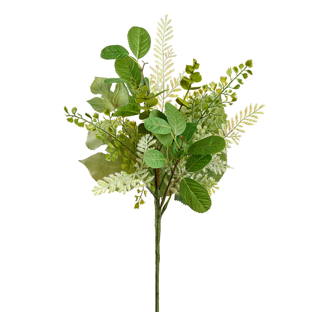 27" Fern & Fig Leaf Silk Stem -2 Tone Green | Everyday & Garden Stems ...