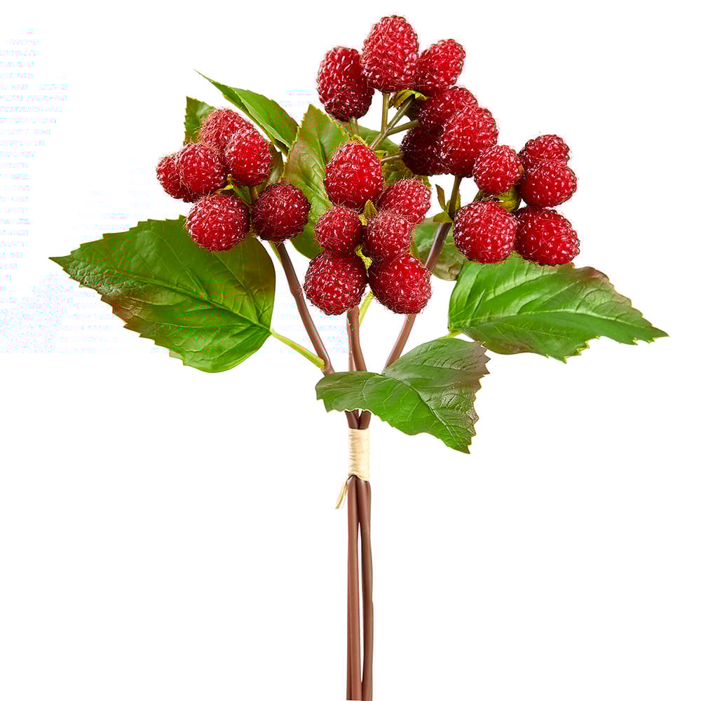 12" Artificial Raspberry Stem Bundle -Red | Herb & Garden Plants ...