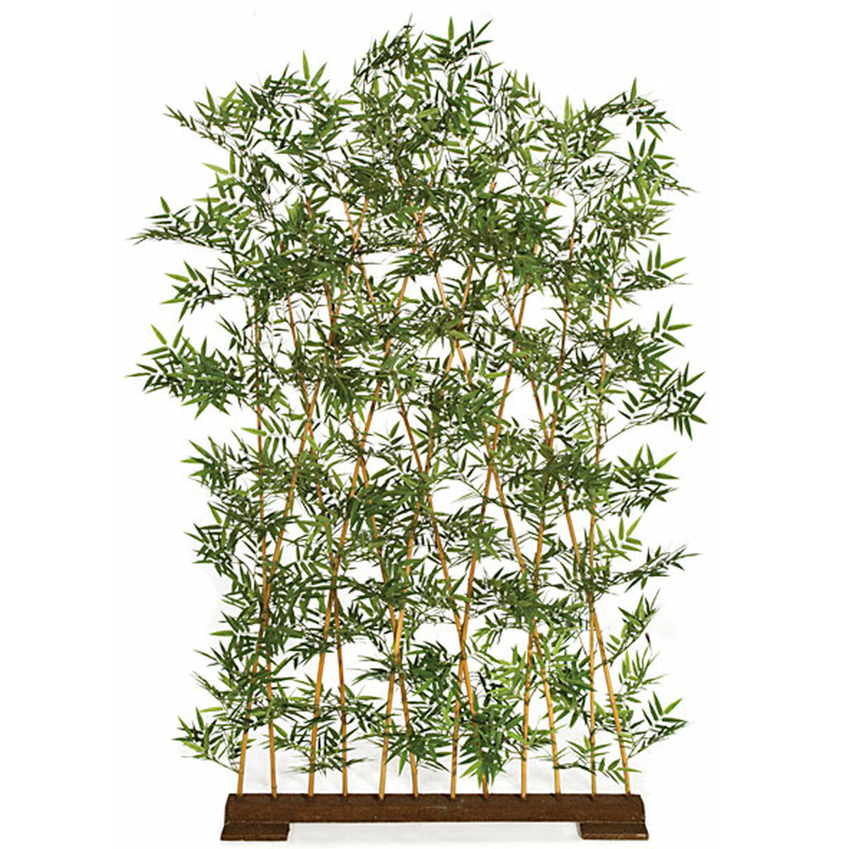 Natural Trunk Silk Bamboo Tree Wall Divider w/Wood Base -Green — Silks ...