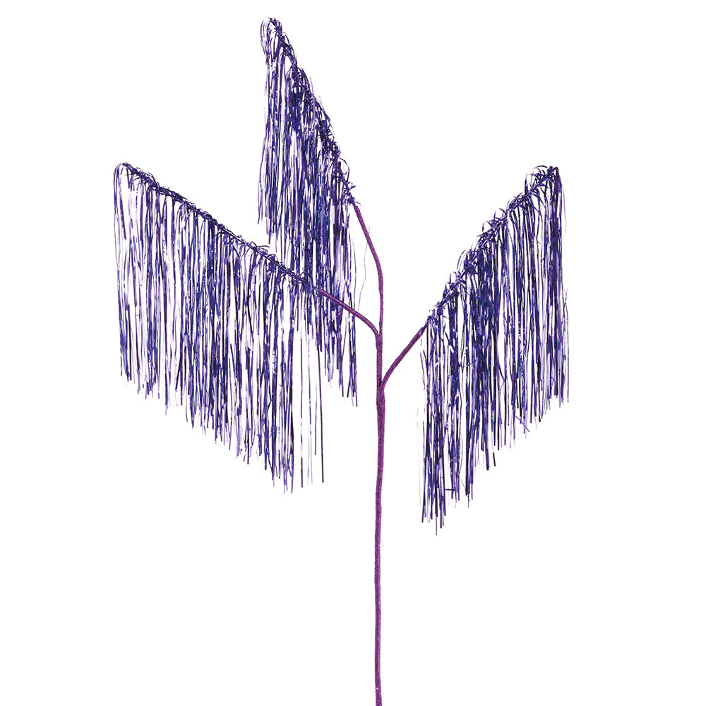 40" Hanging Tinsel Artificial Stem -Purple | SilksAreForever.com ...