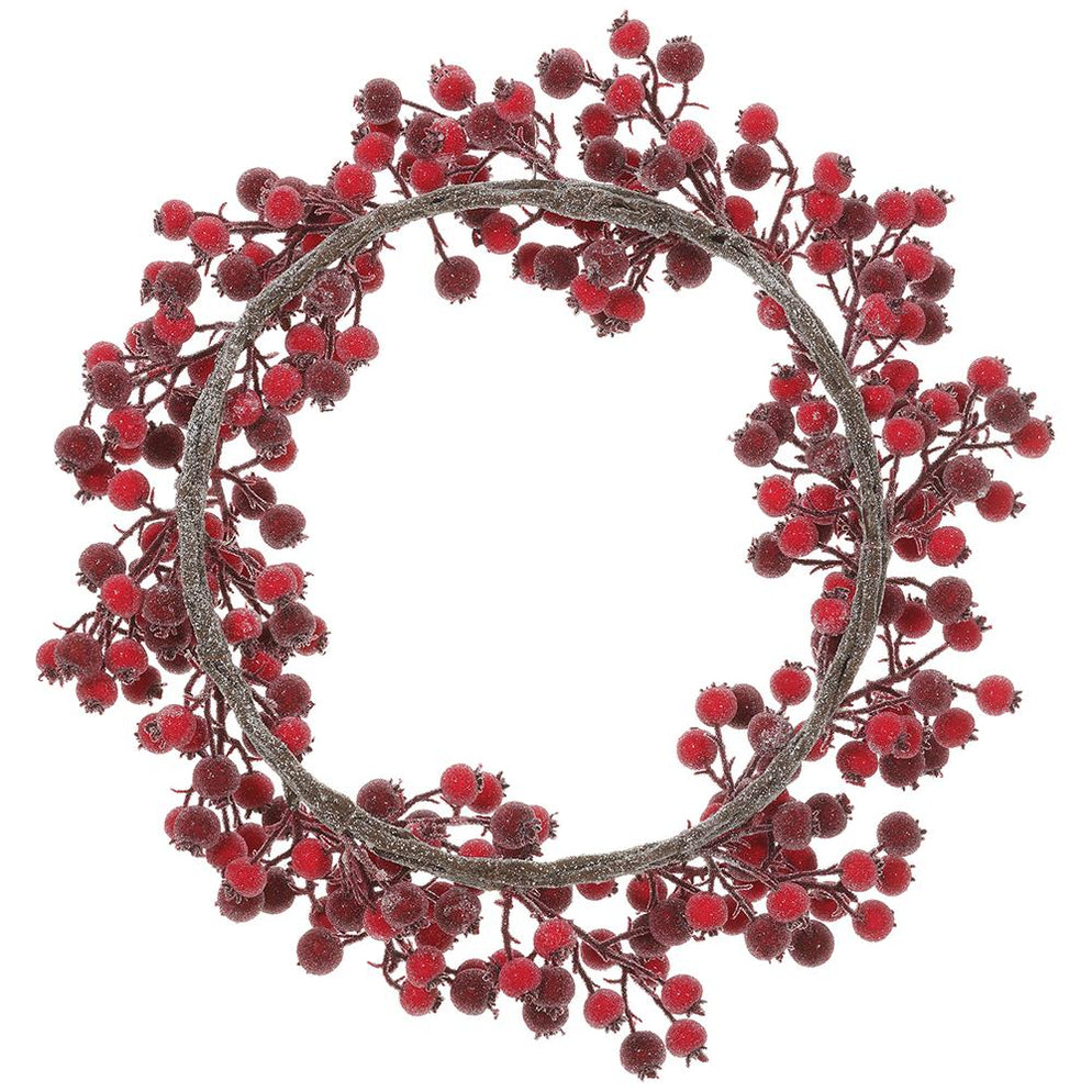 22" Iced Artificial Berry Hanging Wreath -Red | Christmas Wreaths ...