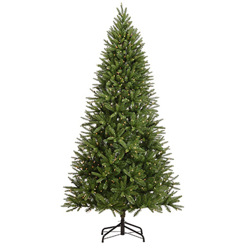 7'6"Hx49"W Foothill Slim Pine LED Artificial Christmas Tree w/Stand ...