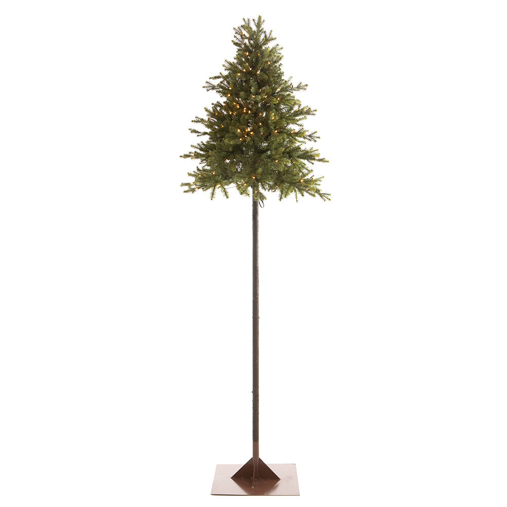 10' Mountain Fir LED-Lighted Artificial Tree w/Metal Stand -Green ...