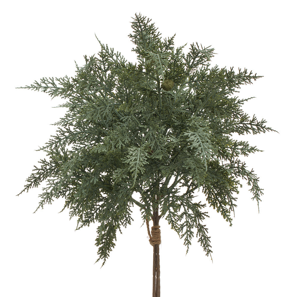 19" PE Soft-Touch Artificial Juniper Stem Bundle -Gray/Green — Silks ...